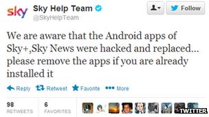 Sky apps defaced by Syrian Electronic Army hackers - BBC News
