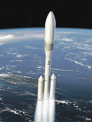 Europe's Ariane rocket sizes up for competition - BBC News