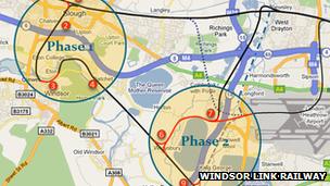 Windsor Link Railway funding plans approved - BBC News