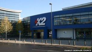 K2 Crawley Leisure centre improvement plan 'on hold' - BBC News