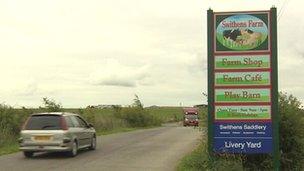 Boy dies after hit by tractor in Rothwell - BBC News