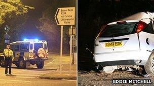 Man killed as car hits lamppost in Littlehampton - BBC News