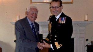 Devon Arctic Convoy veteran receives medal - BBC News