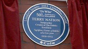 Doctor Who: Daleks' creator Terry Nation has blue plaque at Cardiff ...
