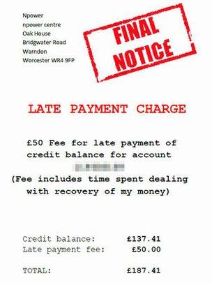 Customer gives Npower 'final notice' - BBC News