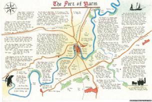 Hand-drawn history maps go on sale for charity - BBC News