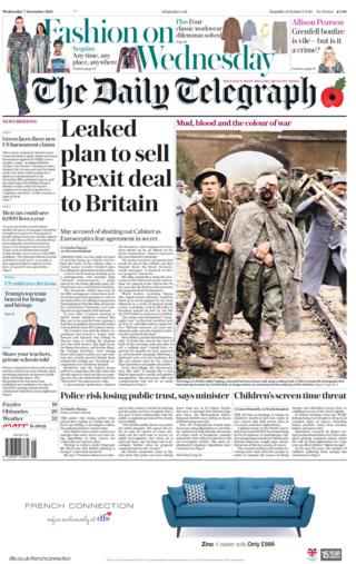 Newspaper headlines: 'We're on a knife edge' and Brexit leak - BBC News