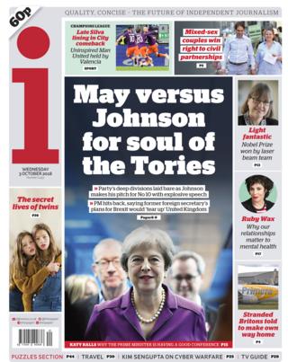 Newspaper headlines: A big day for May - BBC News