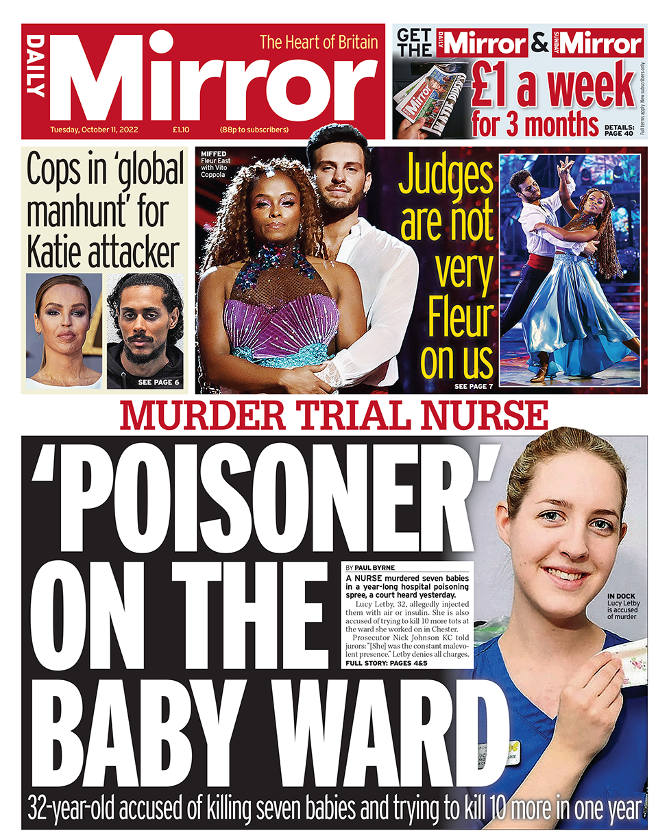 Newspaper headlines: 'NHS nurse in dock' accused of baby murders, and ...