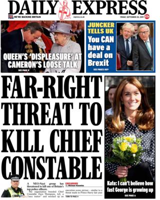 Newspaper headlines: EU offers Brexit deal 'hope' and Palace 'fury ...