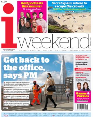 Newspaper headlines: 'Wear masks in shops' and 'get back to the office ...