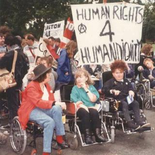 When disabled people took to the streets to change the law - BBC News