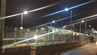 Pengam train fire causes delays of up to an hour - BBC News
