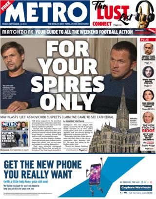 Newspaper headlines: Russia's 'insult' and Carney's warning - BBC News