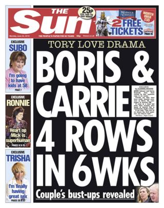 Newspaper headlines: Boris Johnson urged to 'come clean' on partner row ...