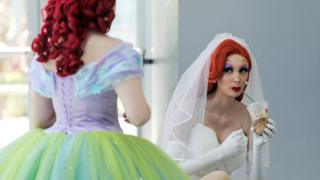 Disney's cartoon princesses gather in real life - BBC News