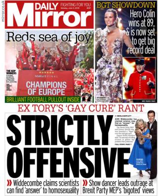 Newspaper headlines: Trump visits UK and Liverpool 'paint town red ...