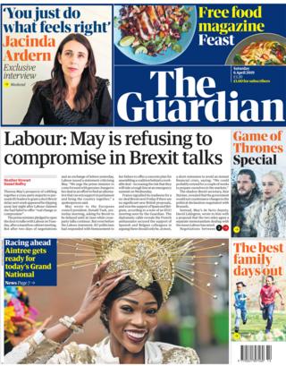 Newspaper headlines: Brexit extension leads many papers - BBC News