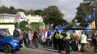 Stradey Park: Hotel owners plead for protests to stop - BBC News