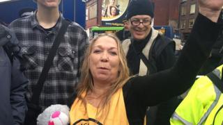 Anti-fracking activist Tina Rothery spared £55k legal bill - BBC News