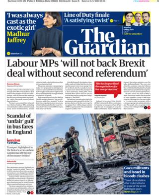 Newspaper headlines: Is cross-party Brexit deal '99% done'? - BBC News