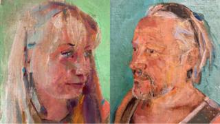 Art: 10-year mission to paint everyone in St Davids - BBC News