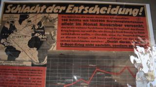 World War Two: Guard of Nazi and his propaganda artefacts