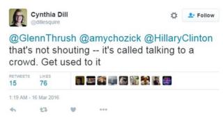 US elections 2016: Hillary Clinton sparks sexism 'shouting' row - BBC News