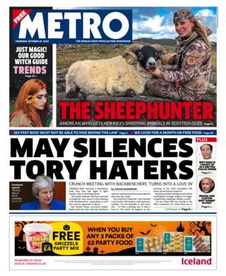 Newspaper headlines: Socialite accuses 'harassment case' businessman ...