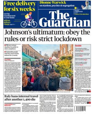 Newspaper headlines: 24 hours to avoid complete lockdown, PM warns ...