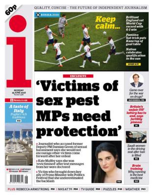 Newspaper headlines: England's dream win and Tory defence rows - BBC News