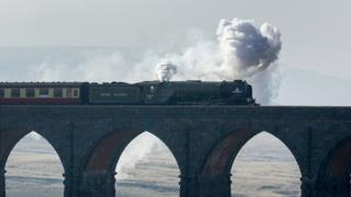Steam locomotive breaks down on excursion - BBC News