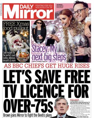 Newspaper headlines: 'Battle over second Brexit vote' and 'Geraint's ...