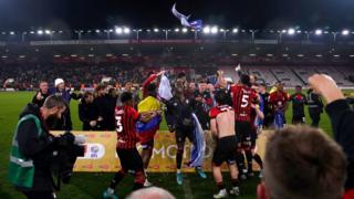 Bournemouth fans joy as Cherries return to Premier League - BBC News