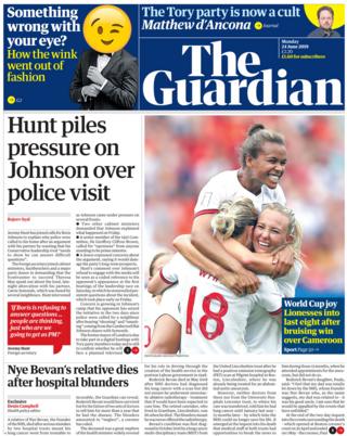 Newspaper headlines: Boris Johnson urged to 'come clean' on partner row ...