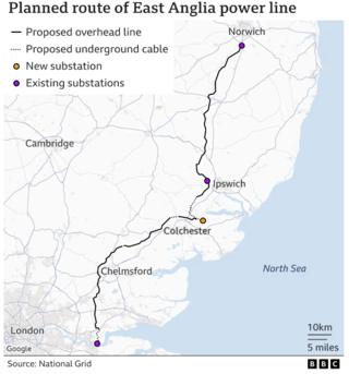 How new energy infrastructure could affect East of England - BBC News