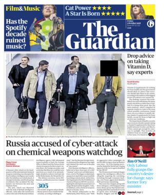 Newspaper headlines: Here come the 'Novichokle brothers' - BBC News