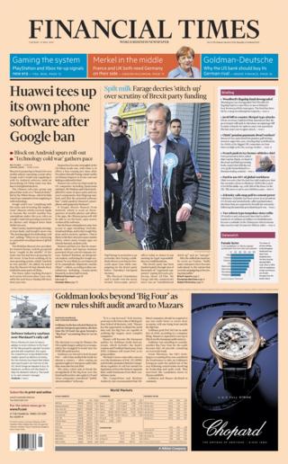 Newspaper headlines: Farage 'shake-down' and Trump tea with Charles ...