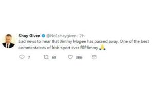 Jimmy Magee, veteran sports commentator, dies - BBC News