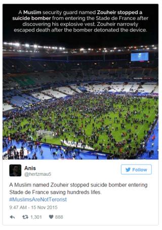 The myth of Zouheir, a 'hero Muslim security guard' in Paris - BBC News