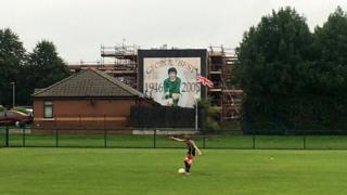 George Best childhood pitch Cregagh Green protected - BBC News