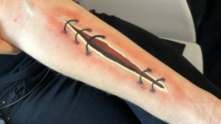 Halloween: How to do a simple face paint wound - BBC Newsround