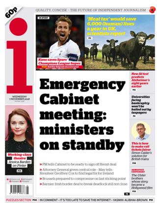 Newspaper headlines: 'We're on a knife edge' and Brexit leak - BBC News