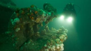 First echosound image of Scapa Flow battleship wreck - BBC News