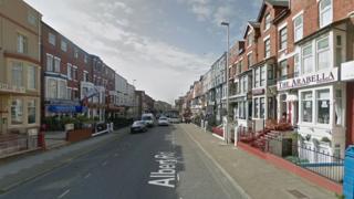 Toddler injured in Blackpool hotel window fall - BBC News