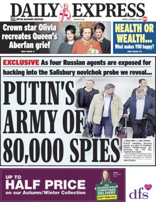 Newspaper headlines: Here come the 'Novichumps' - BBC News