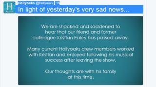 Former Brookside and Hollyoaks star Kristian Ealey dies at 38 - BBC News