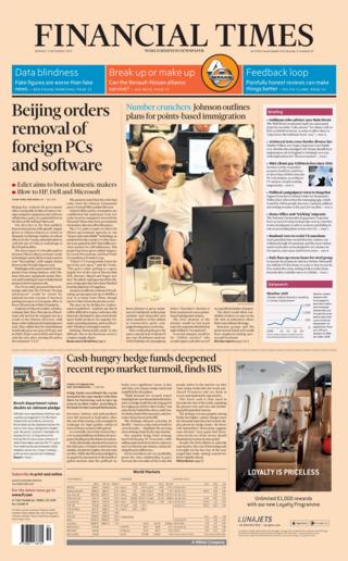 Newspaper headlines: 'Labour Brexit betrayal' and 'NHS waits cover up ...