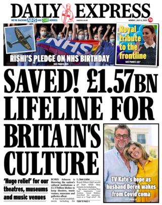 Newspaper headlines: Lifeline for UK culture and stamp duty 'holiday ...