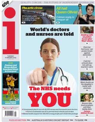 Newspaper headlines: NHS video appointments and staffing shortage - BBC ...